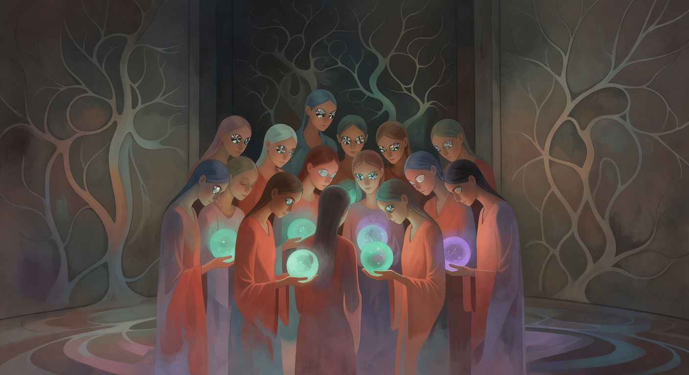 people isolated by technology