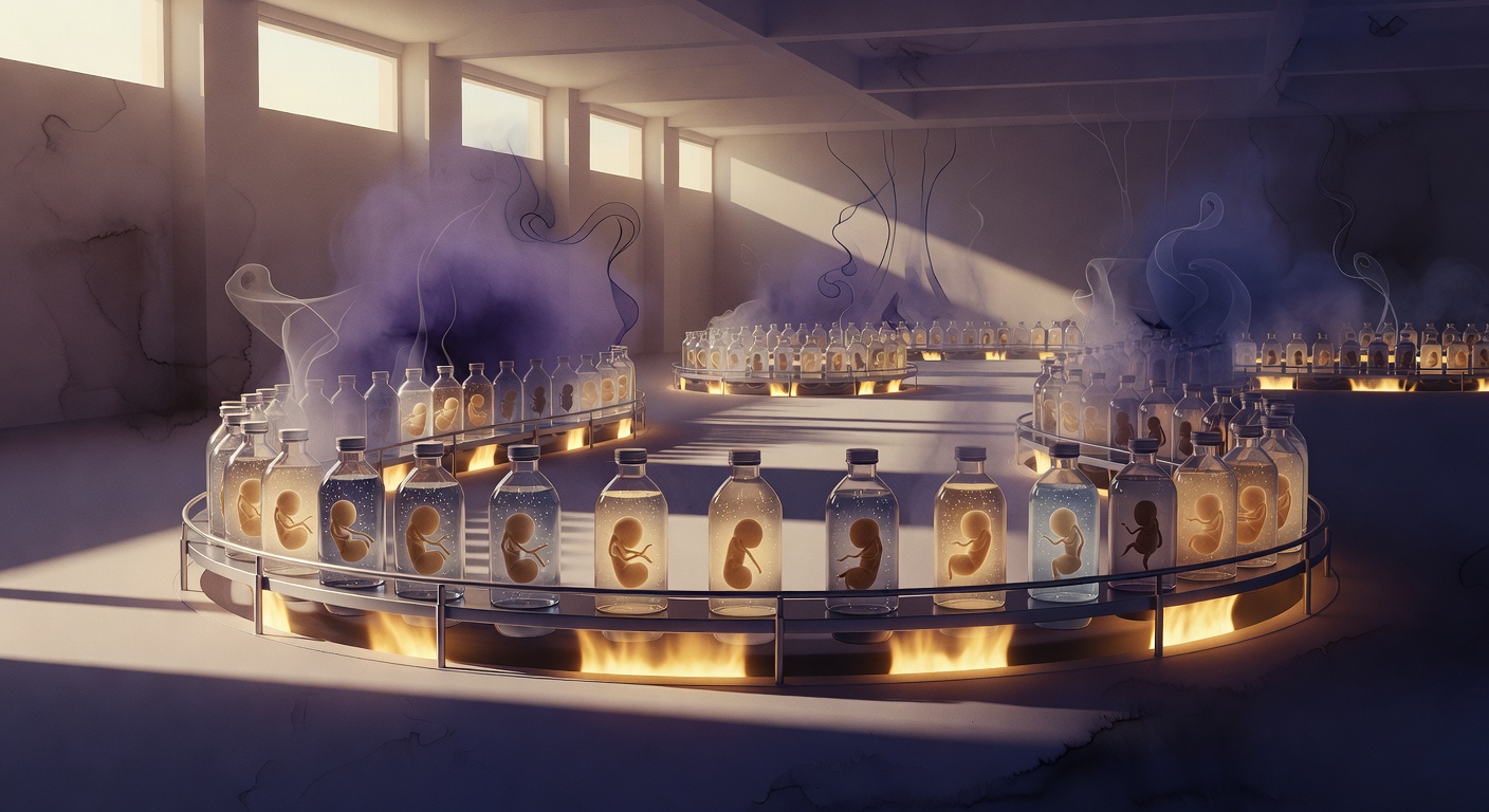 Engineered dystopian society of artificial happiness and castes